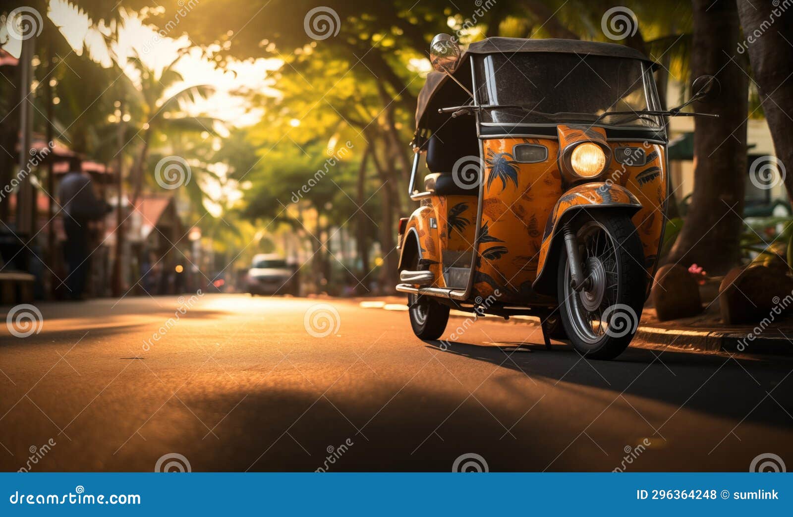 A Simple Vehicle with an Engine and Three Wheels Stock Illustration ...