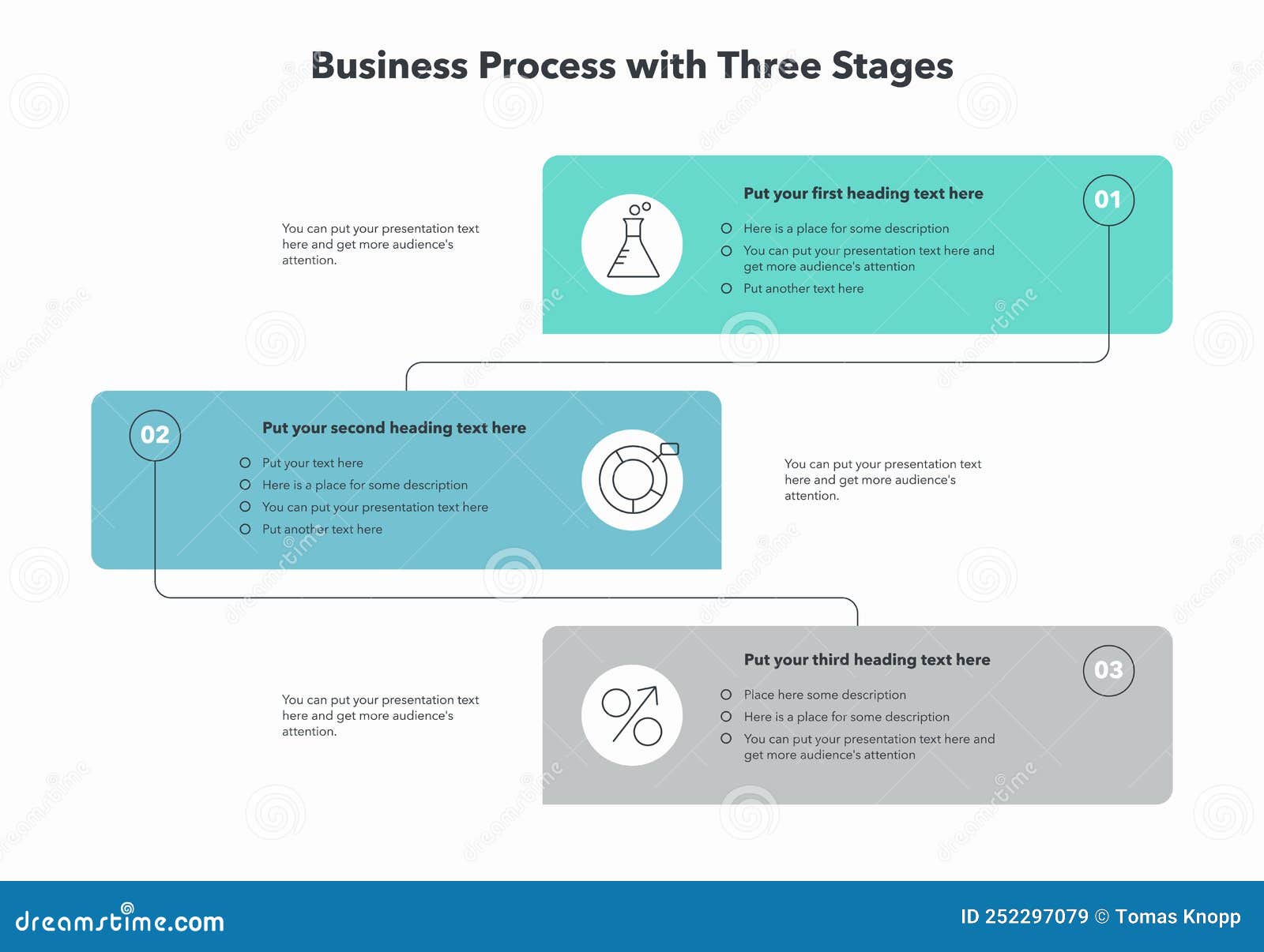 Simple Vertical Business Process Template Stock Vector - Illustration ...