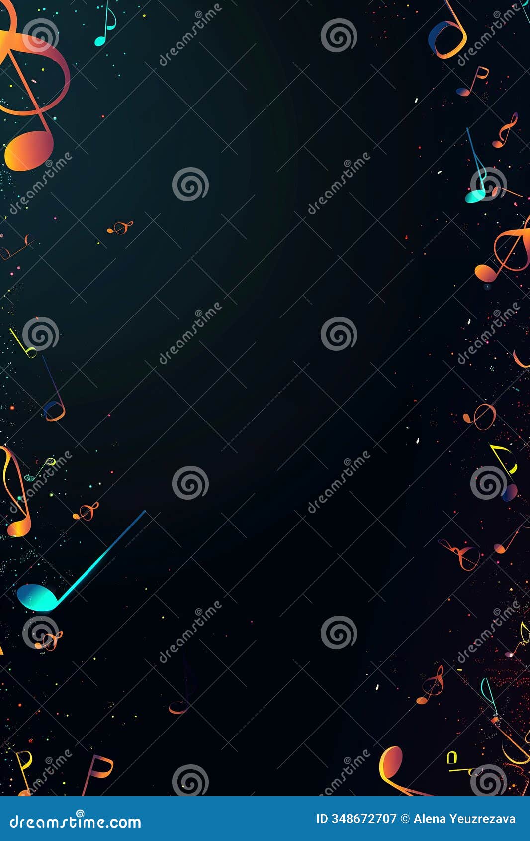 Simple Vertical Poster Design, Solid Dark Background with Neon-colored ...