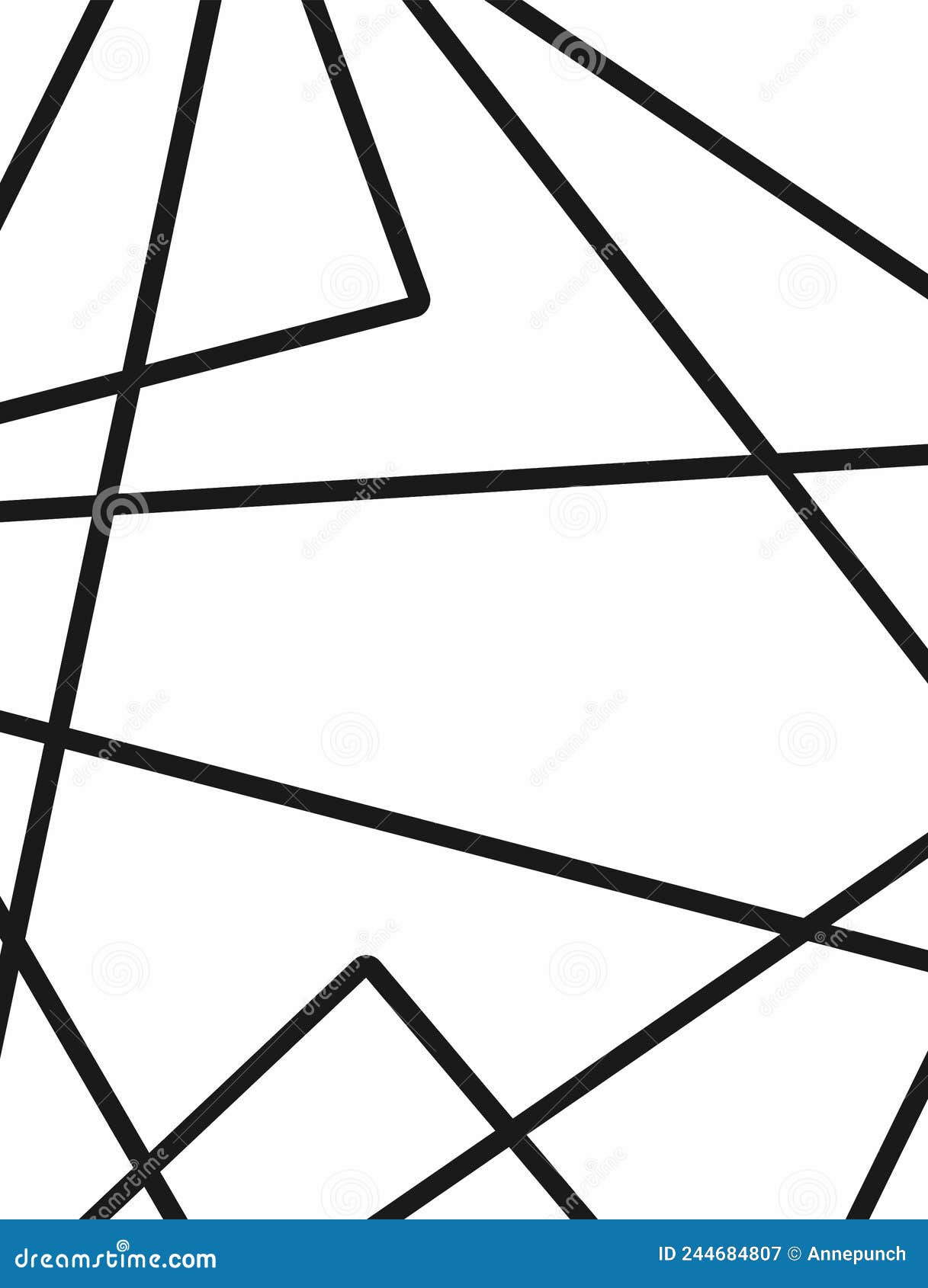 Simple Vertical Template with Random Lines. Stock Vector - Illustration ...