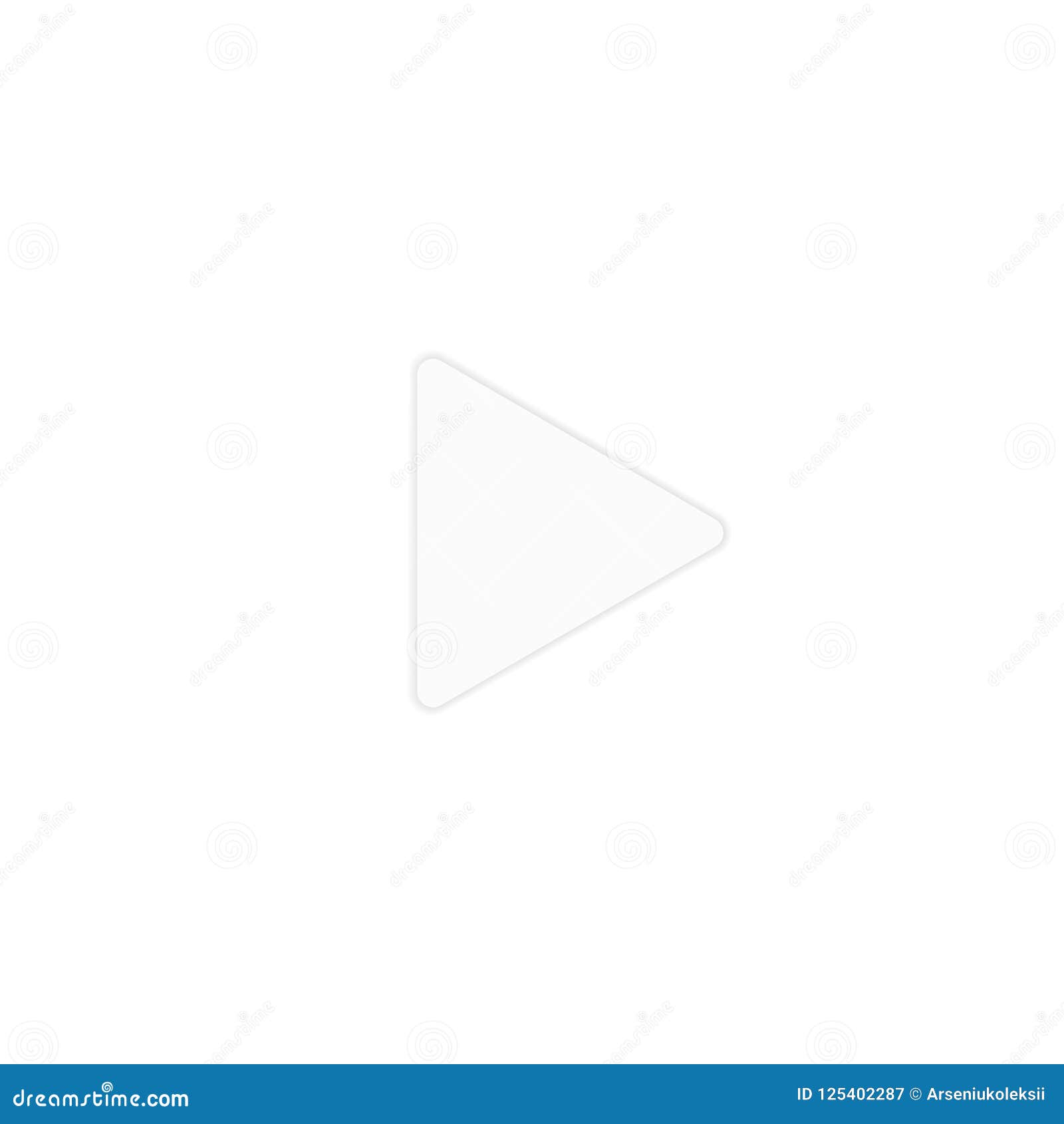 Simple Video Player Play Button for Multimedia, Sites and Apps. Stock ...