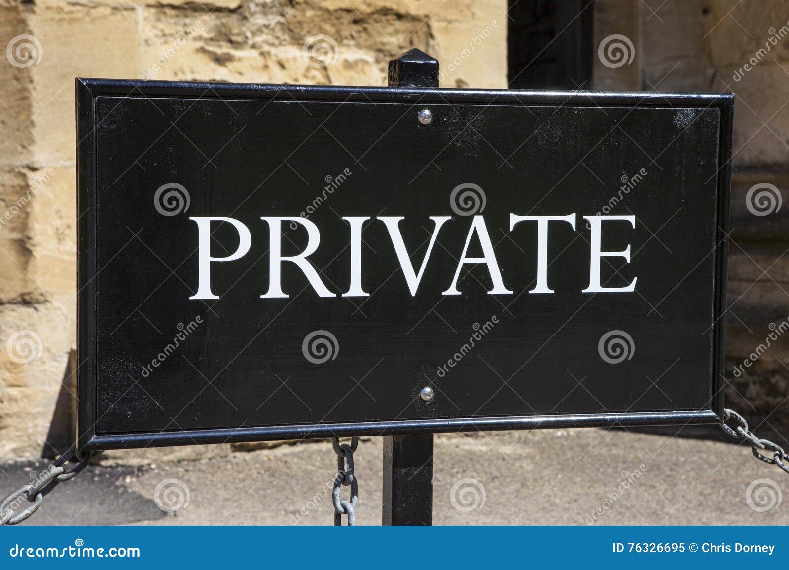 A Simple View of a Private Sign Stock Image - Image of legal, note ...