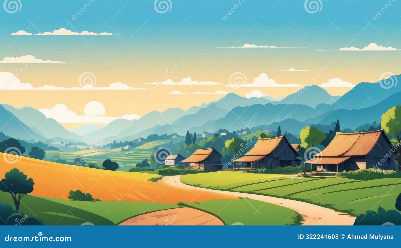Simple Village Mansion Icon, Abstract House Depiction. Country H ...