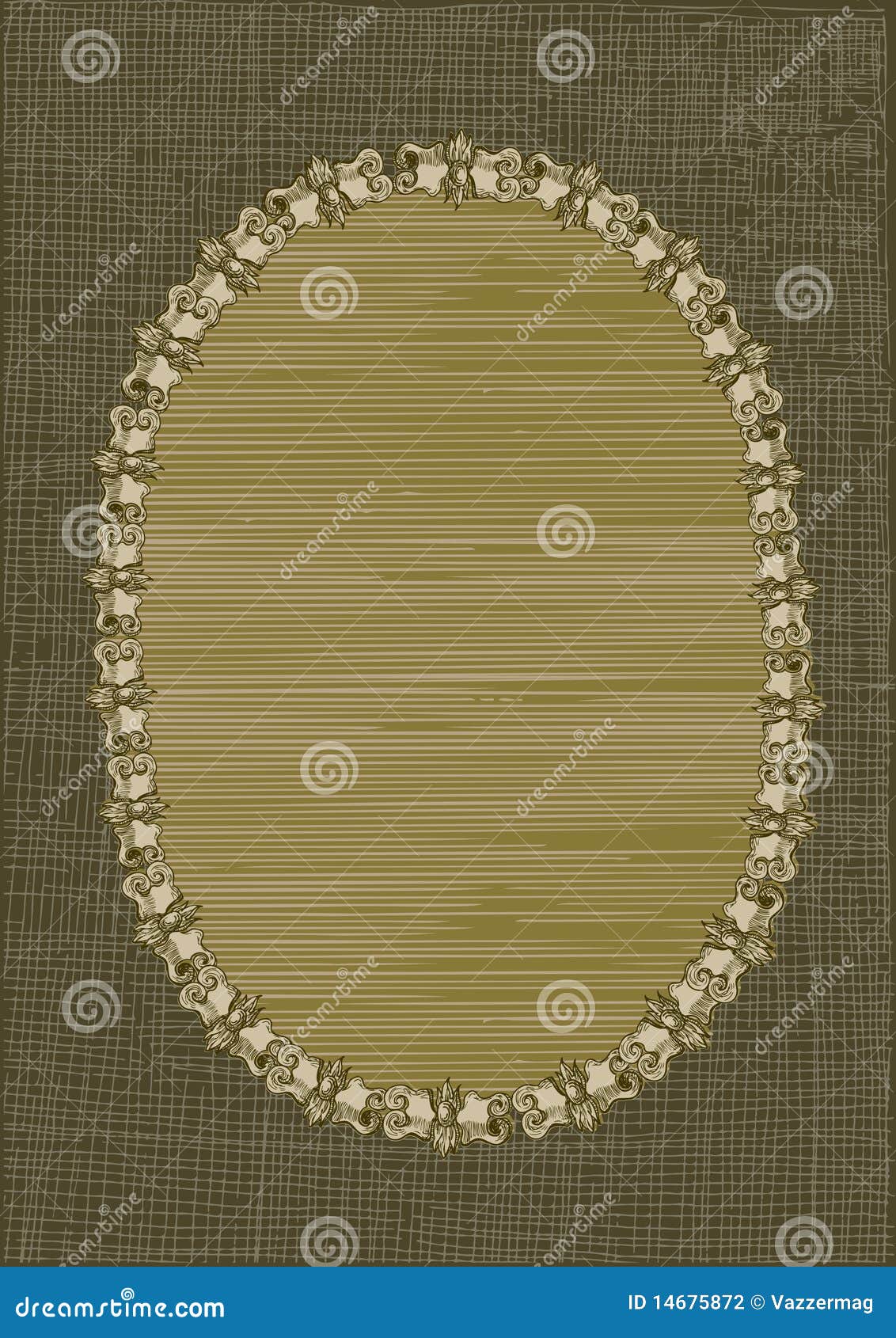 Simple vintage frame stock illustration. Illustration of medallion ...