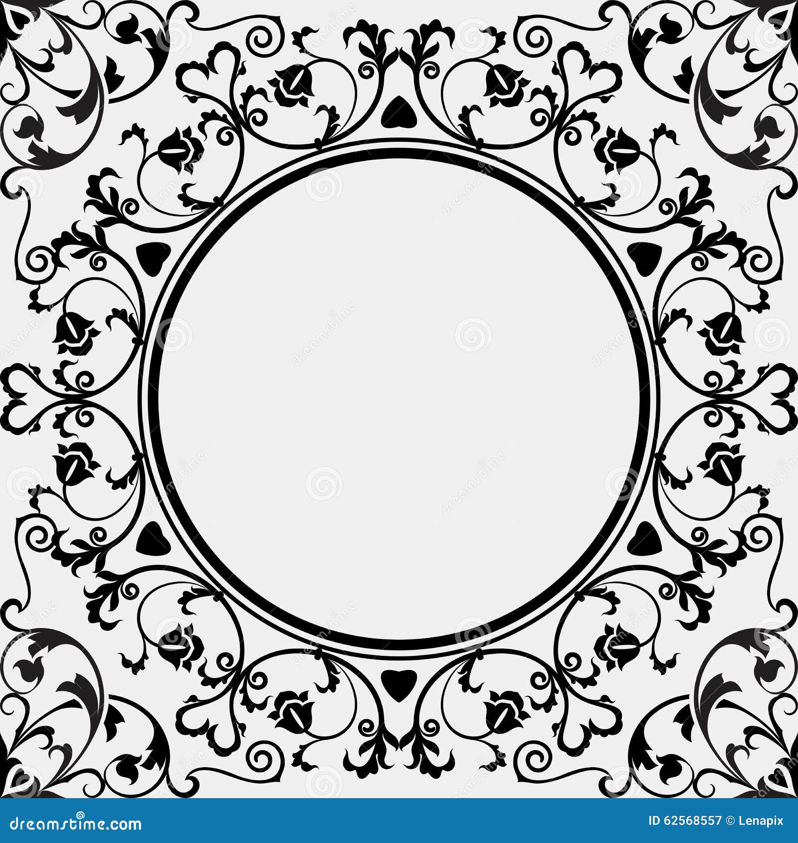 Simple vintage frame stock vector. Illustration of pattern - 62568557