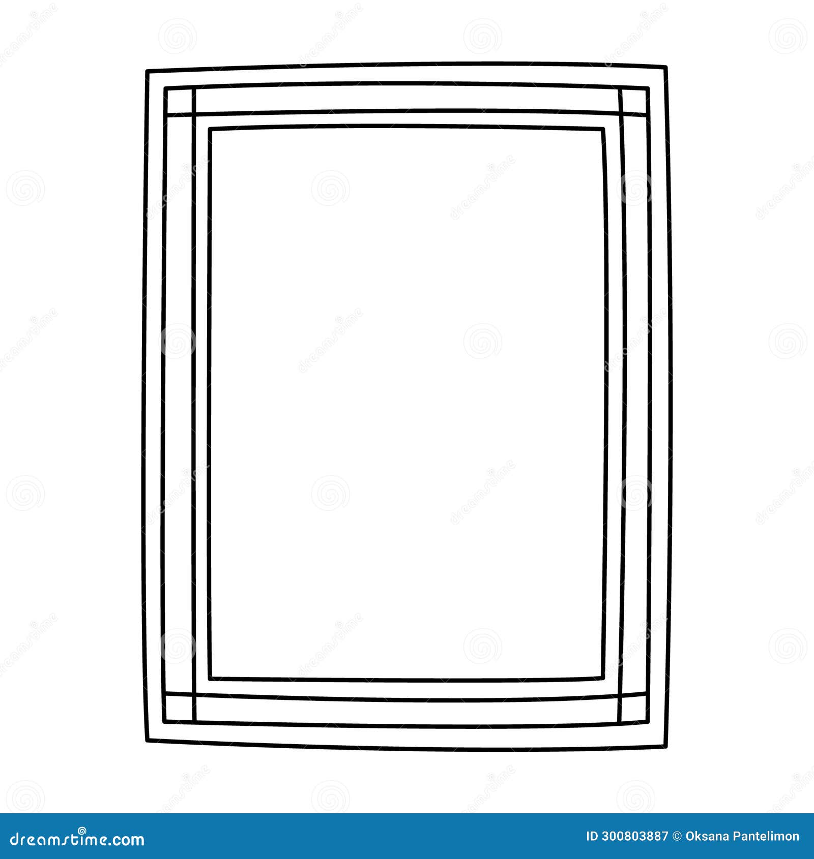 Simple Vintage Hand Drawn Doodle Frame Stock Illustration ...