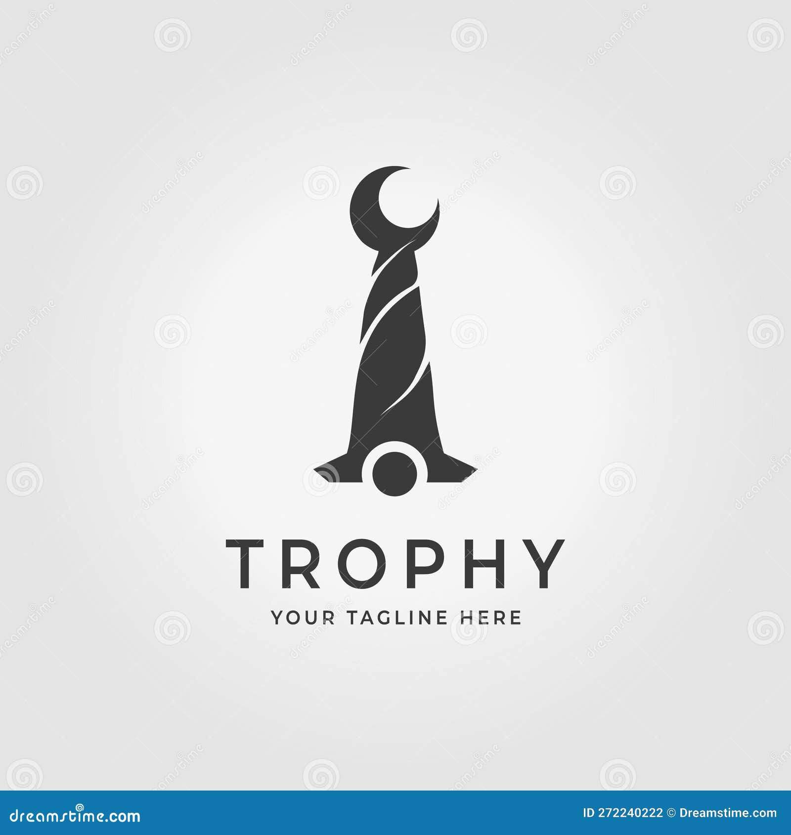 Simple Vintage Trophy Logo Icon Vector Illustration Design Stock Vector ...