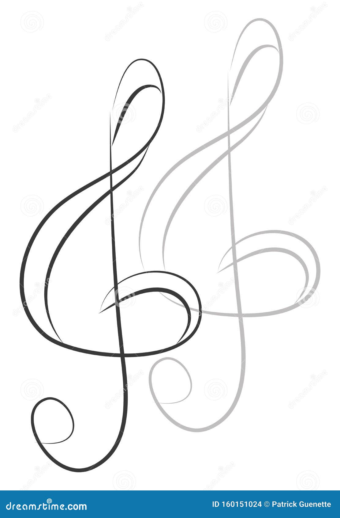 Simple Violin Key Vector Illustration Stock Vector - Illustration of ...