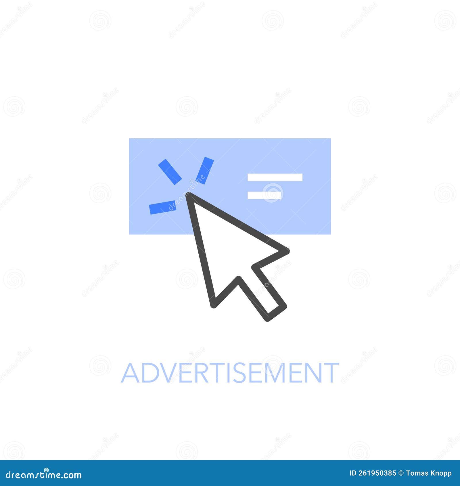 Simple Visualised Advertisement Icon Symbol Stock Vector - Illustration ...