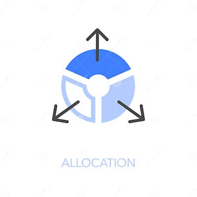 Simple Visualised Allocation Icon Symbol Stock Vector - Illustration of ...