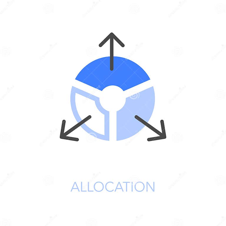 Simple Visualised Allocation Icon Symbol Stock Vector - Illustration of ...