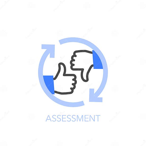 Simple Visualised Assessment Icon Symbol Stock Vector - Illustration of ...