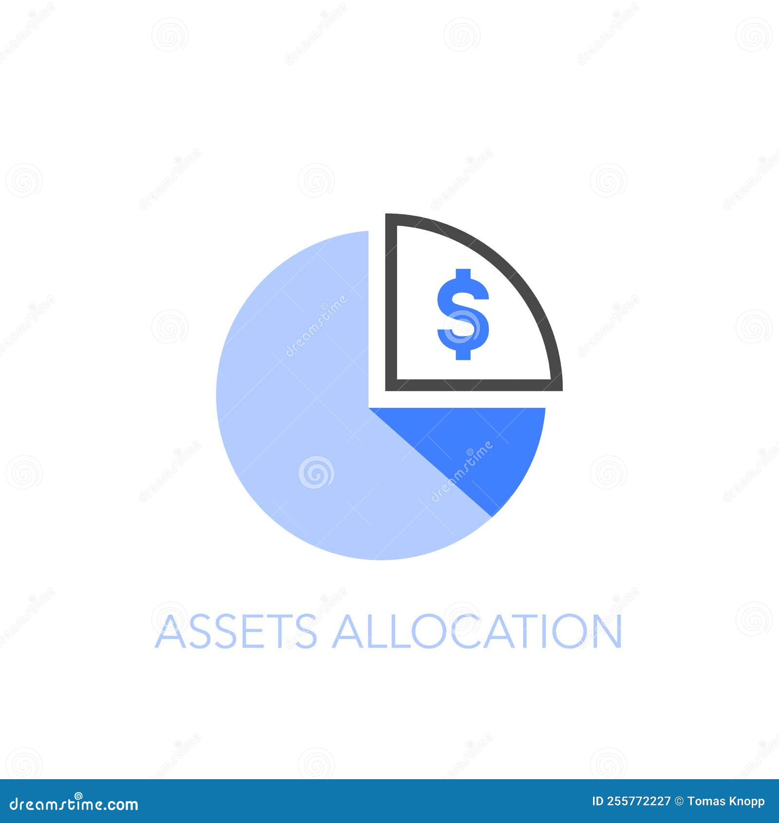 Simple Visualised Assets Allocation Icon Symbol Stock Vector ...