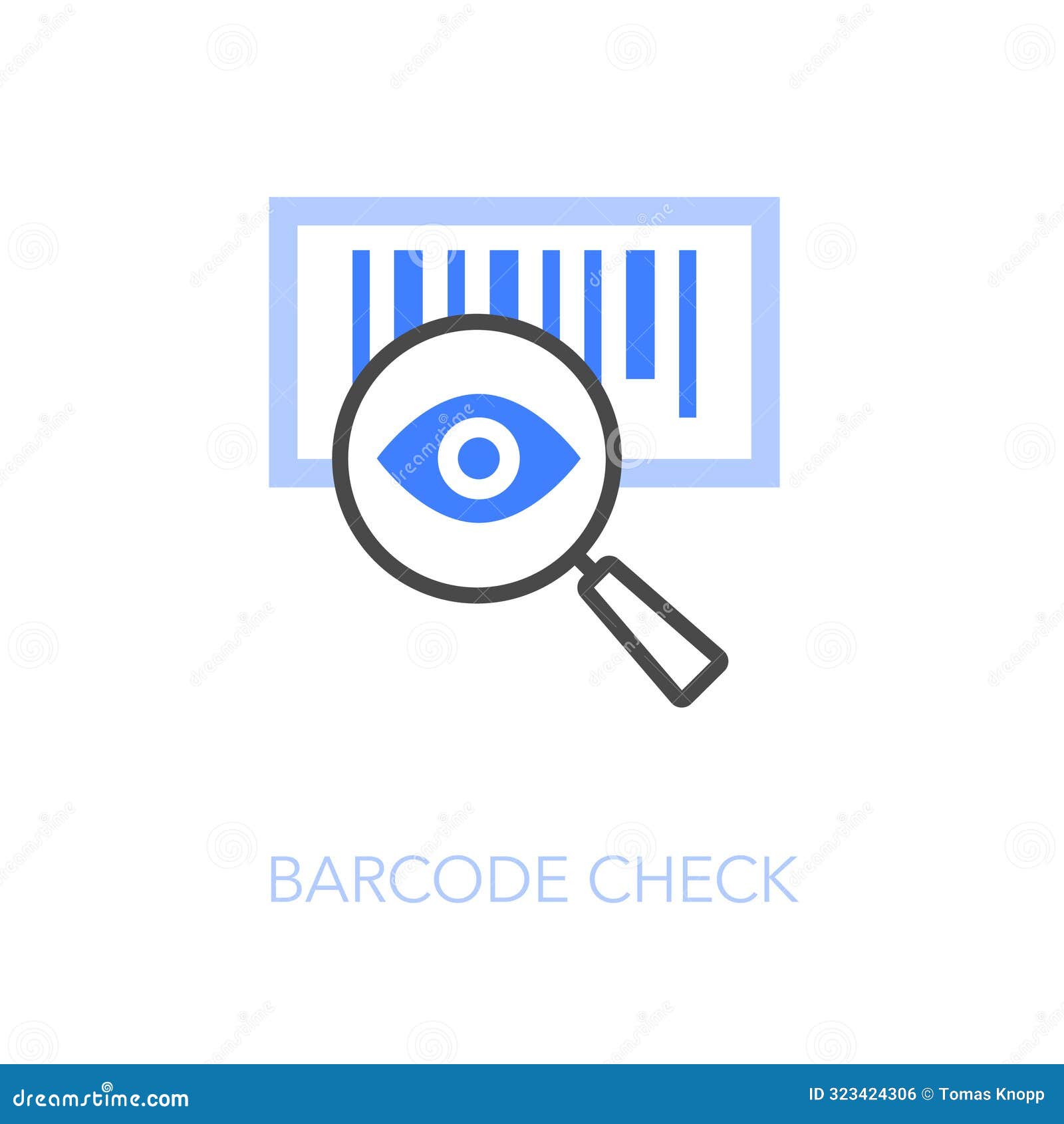Simple Visualised Barcode Check Icon Symbol Stock Vector - Illustration ...