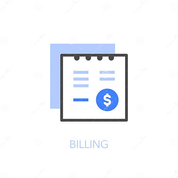 Simple Visualised Billing Icon Symbol Stock Vector - Illustration of ...
