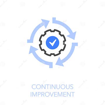 Simple Visualised Continuous Improvement Icon Symbol Stock Vector ...