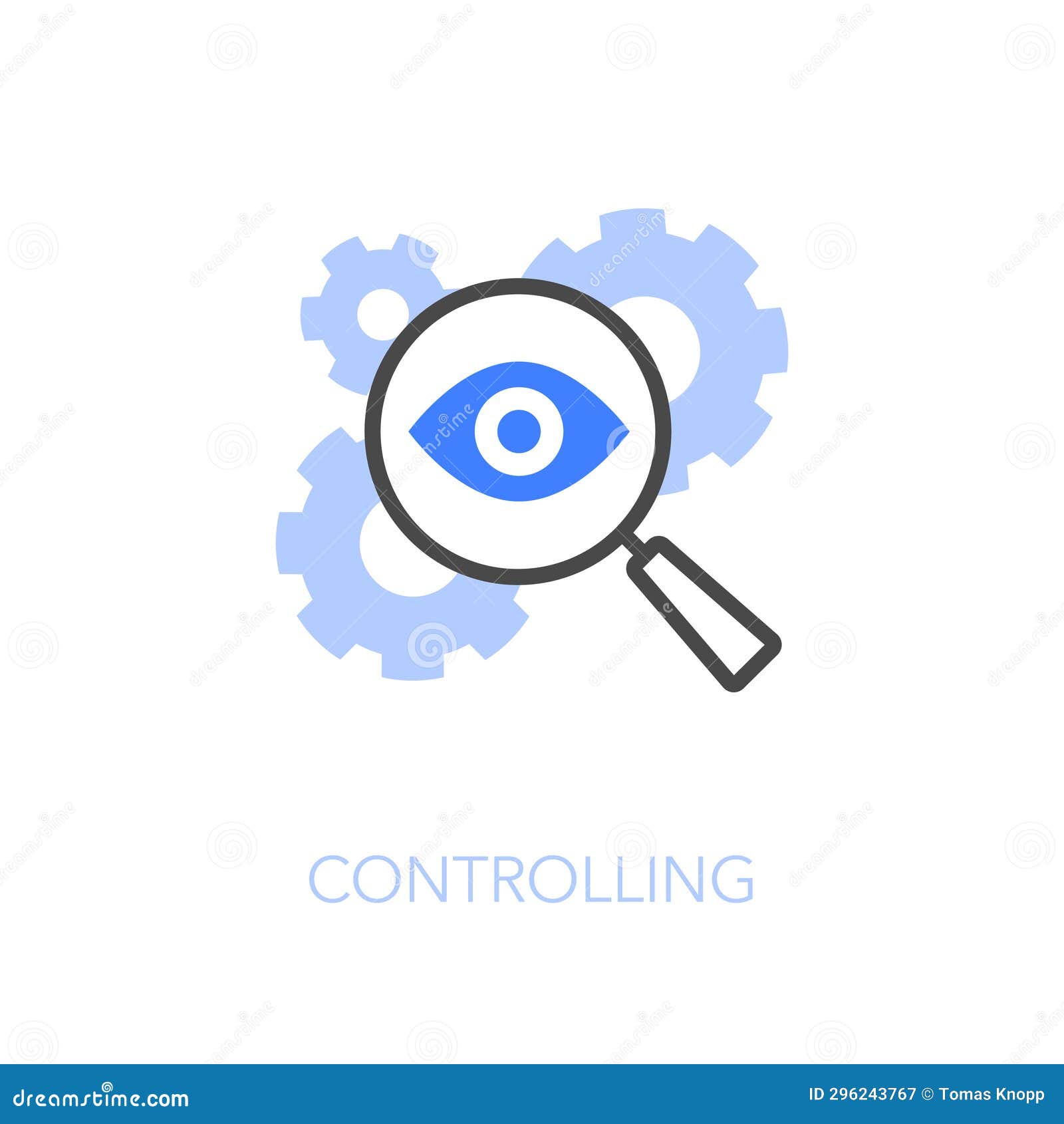 Simple Visualised Controlling Icon Symbol Stock Vector - Illustration ...
