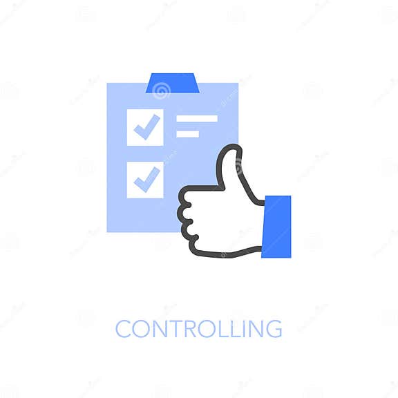 Simple Visualised Controlling Icon Symbol Stock Vector - Illustration ...