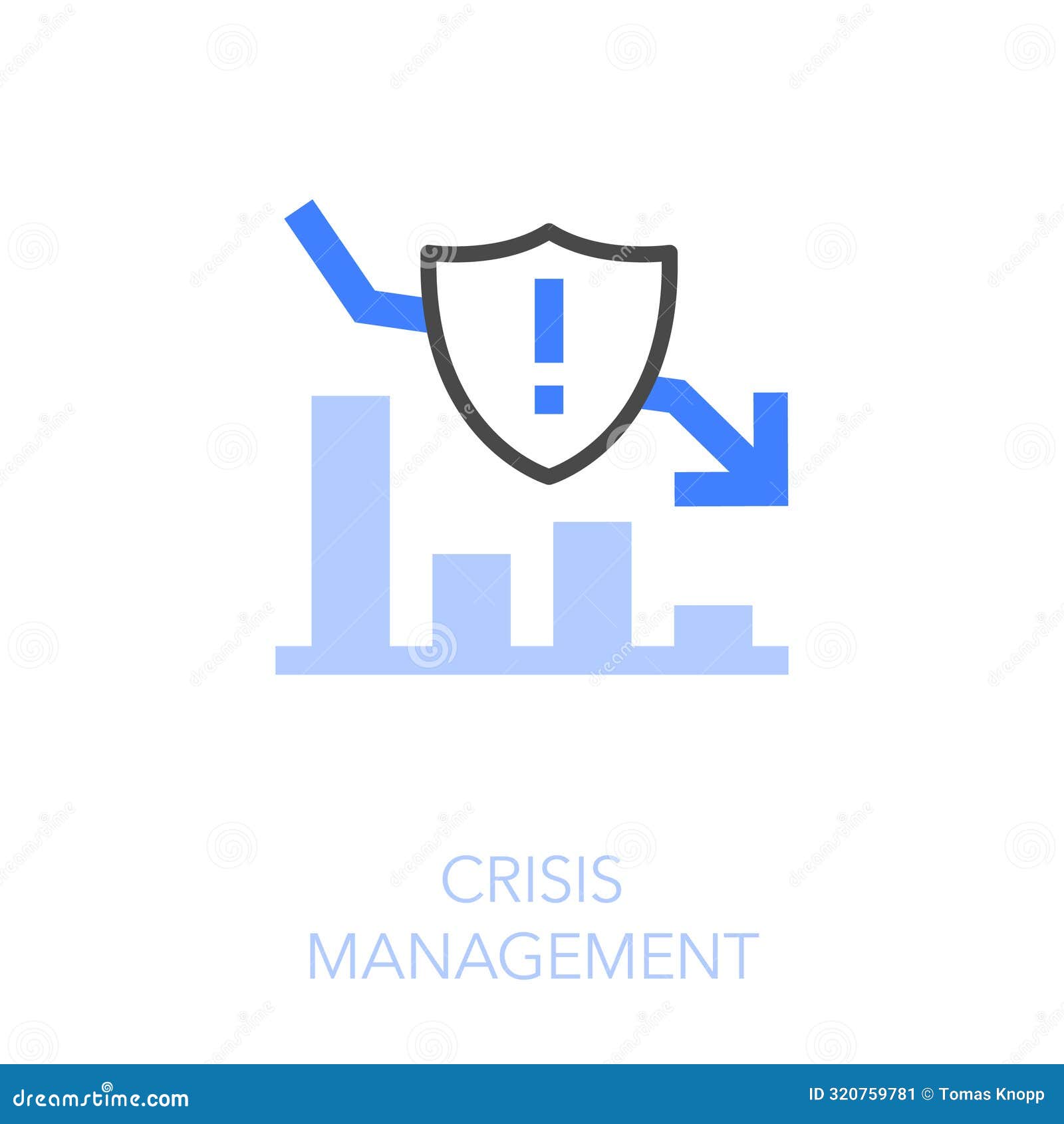 Simple Visualised Crisis Management Icon Symbol Stock Vector ...