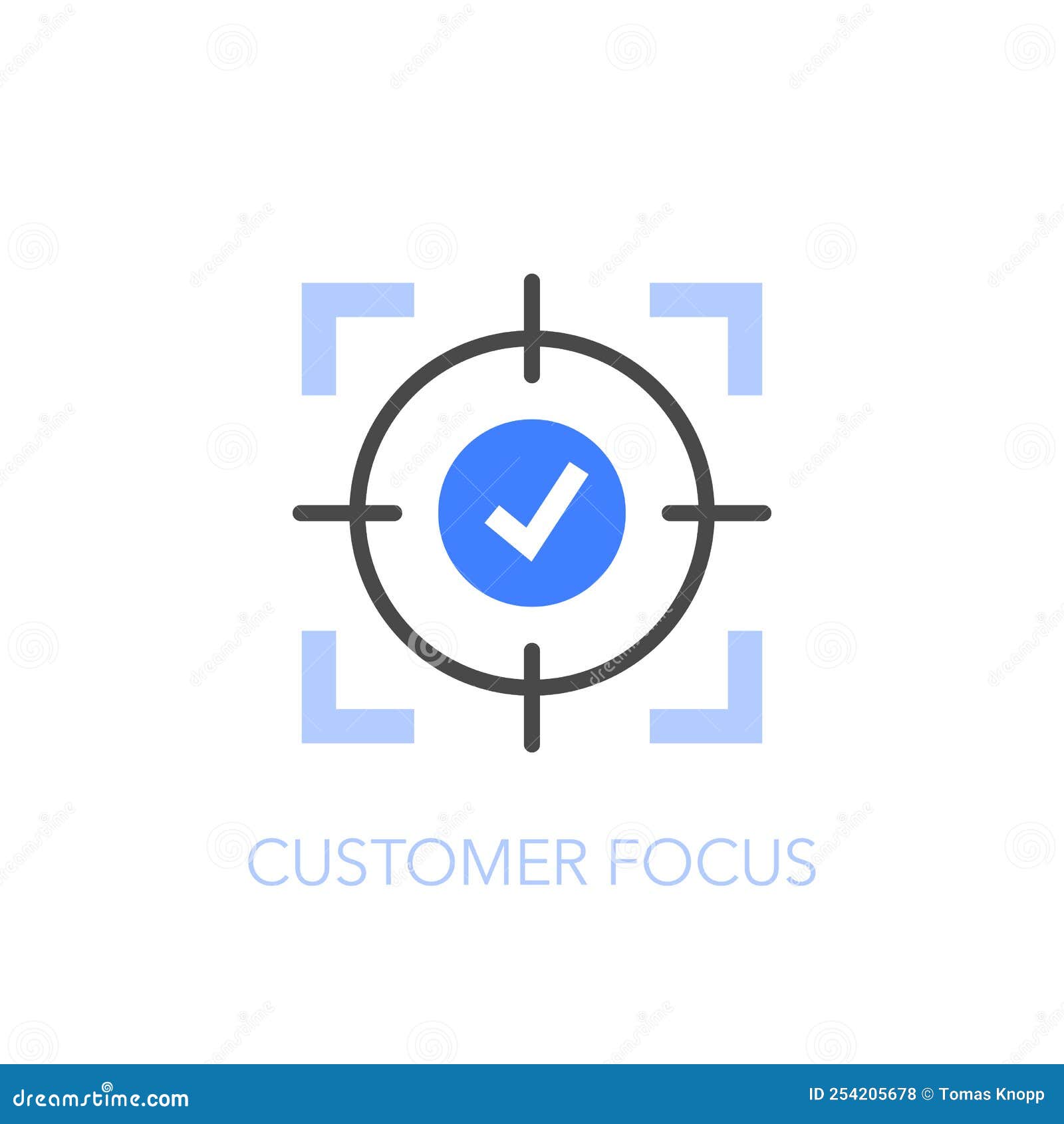 Simple Visualised Customer Focus Icon Symbol Stock Vector ...