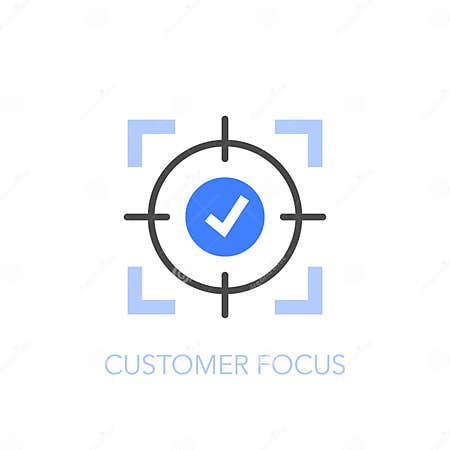 Simple Visualised Customer Focus Icon Symbol Stock Vector ...