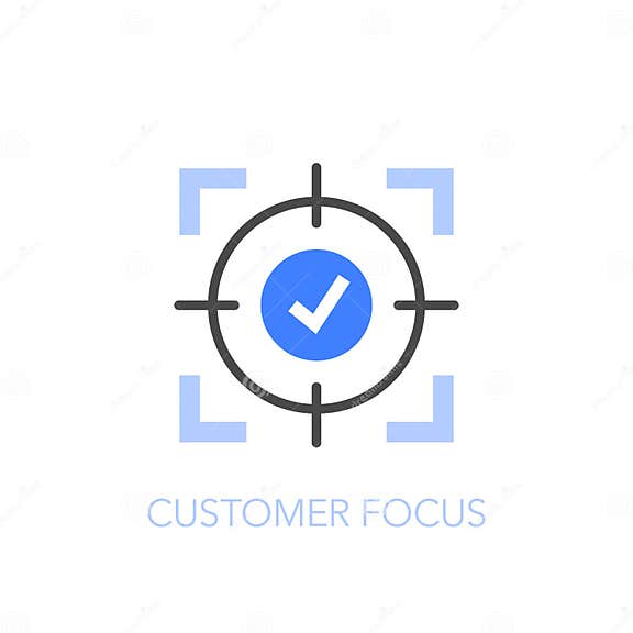 Simple Visualised Customer Focus Icon Symbol Stock Vector ...