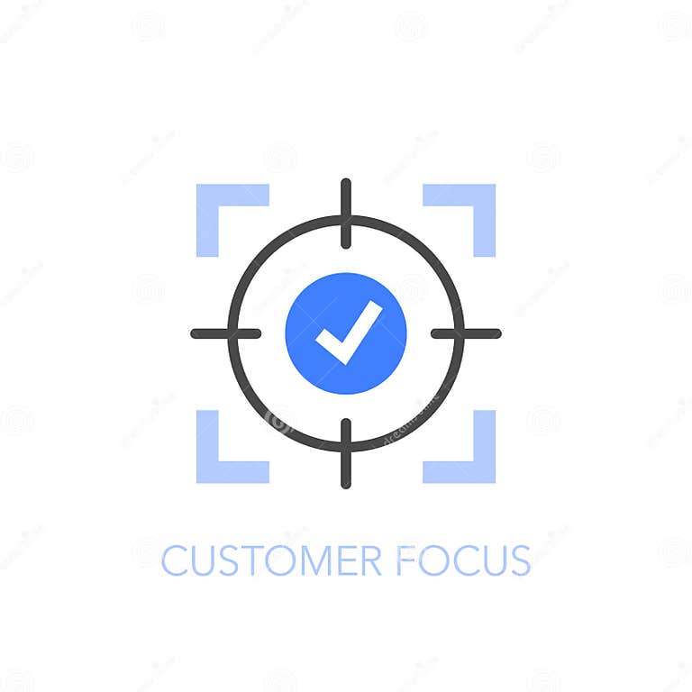 Simple Visualised Customer Focus Icon Symbol Stock Vector ...