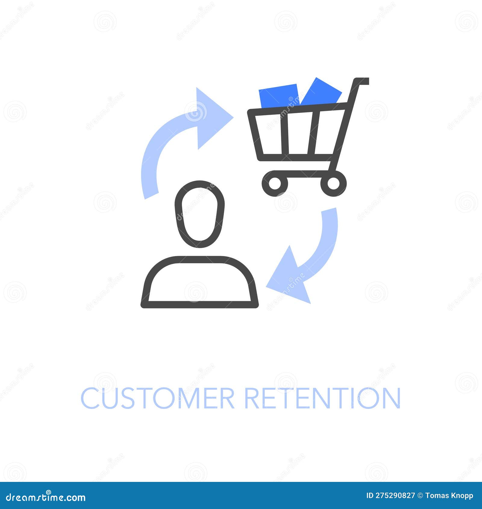 Simple Visualised Customer Retention Icon Symbol Stock Vector ...
