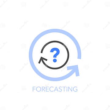 Simple Visualised Forecasting Icon Symbol Stock Vector - Illustration ...