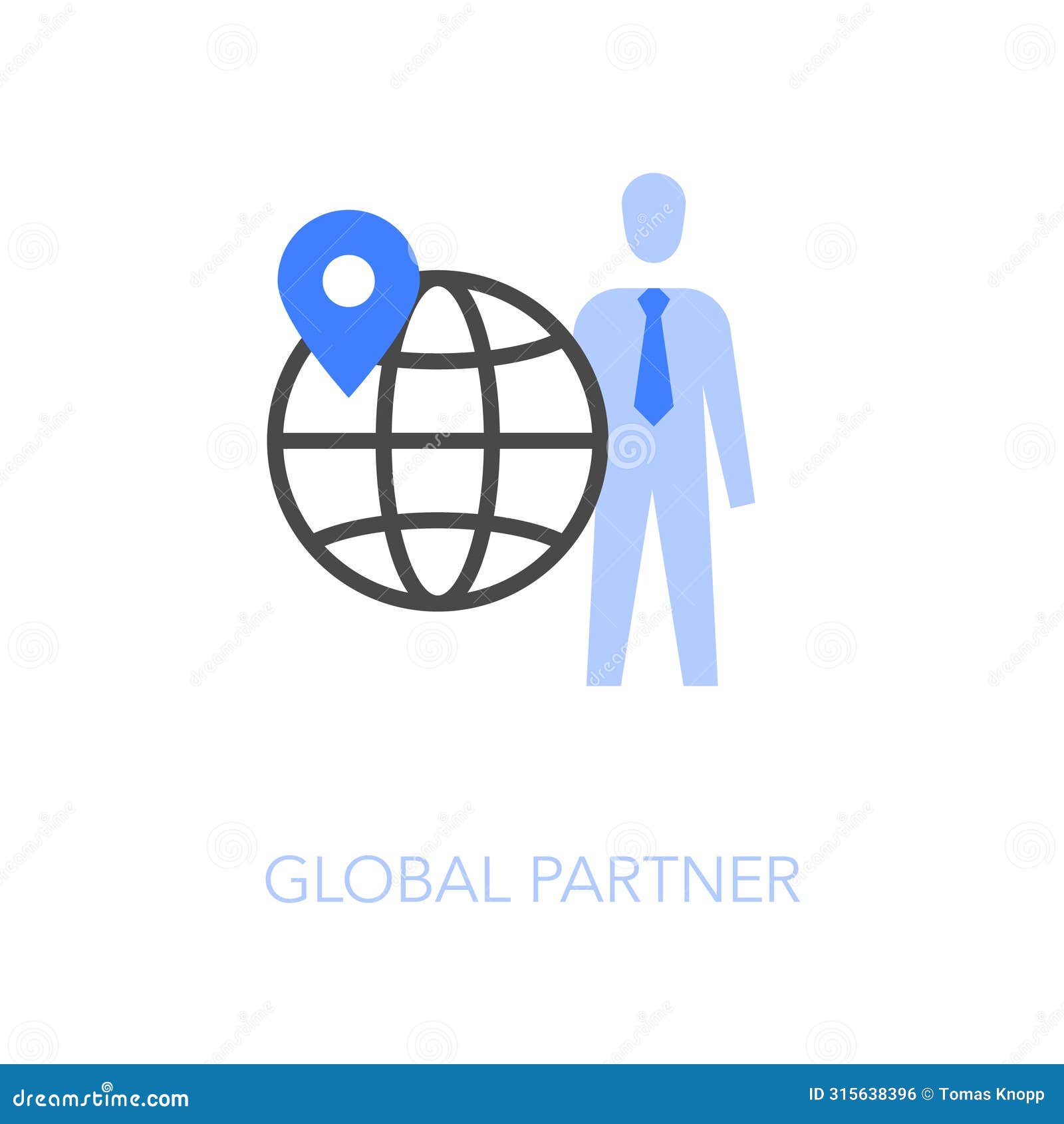 Simple Visualised Global Partner Icon Symbol Stock Vector ...