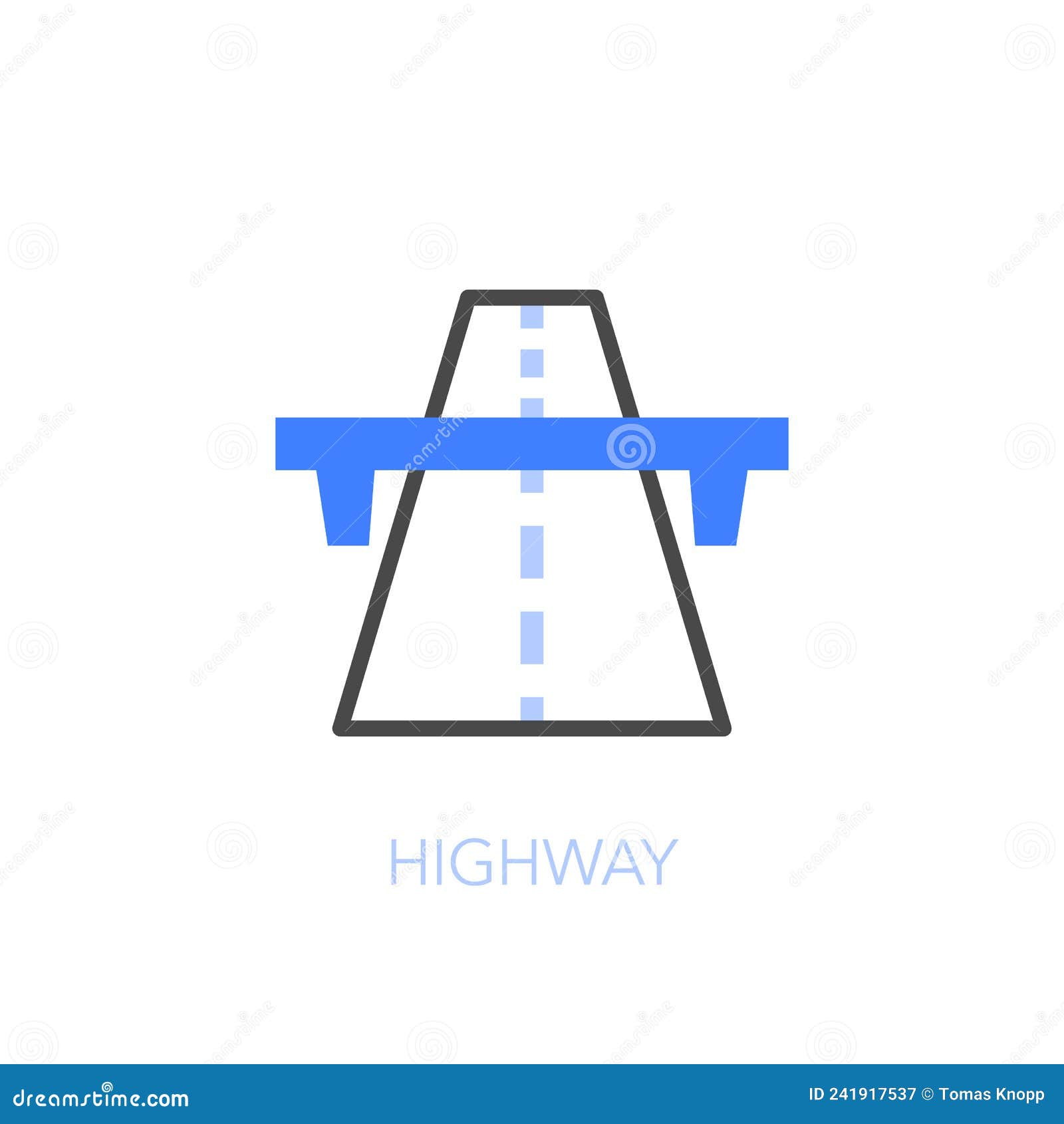 Simple Visualised Highway Symbol Stock Vector - Illustration of truck ...