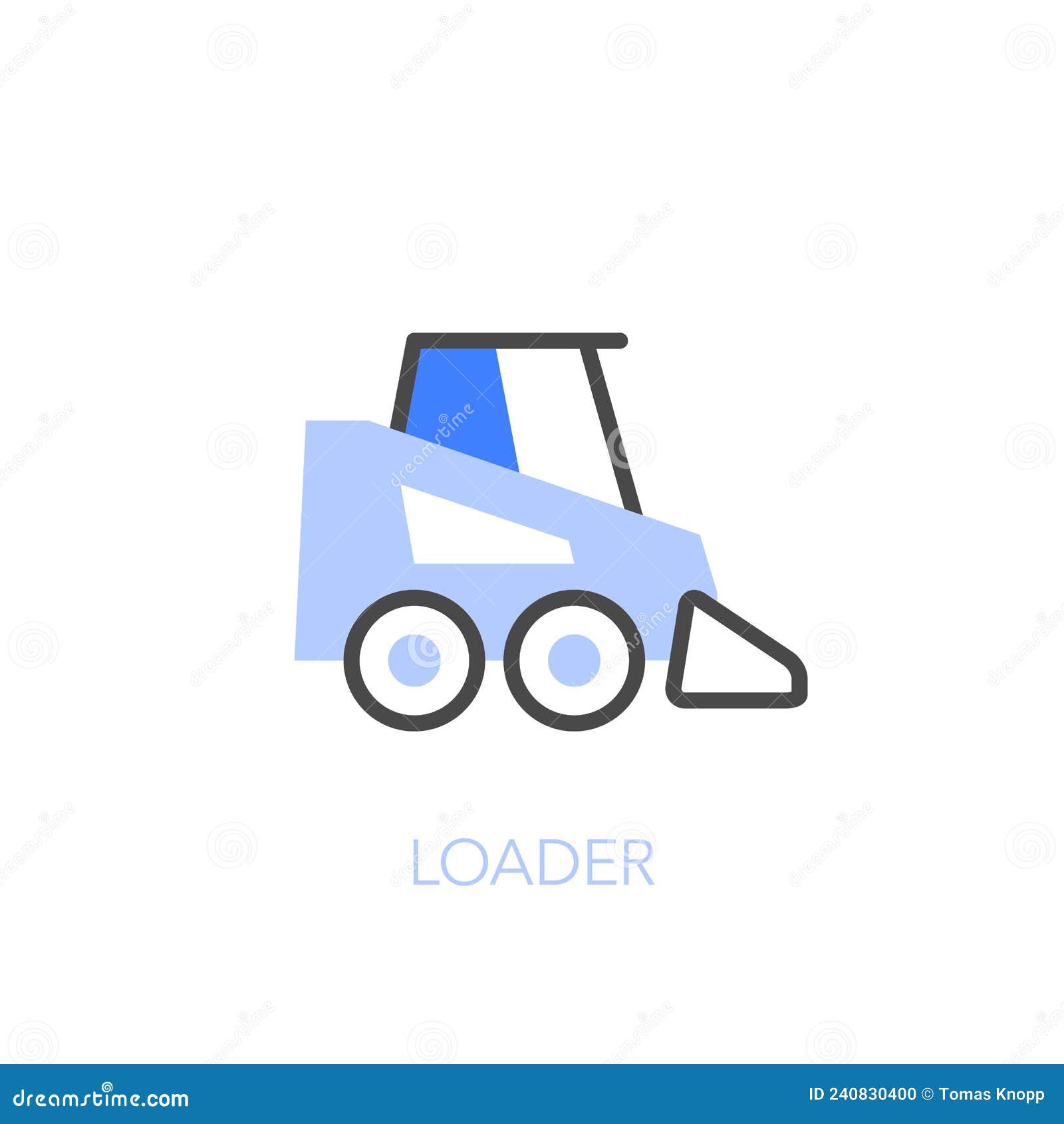 Simple Visualised Hydraulic Loader Symbol Stock Vector - Illustration ...