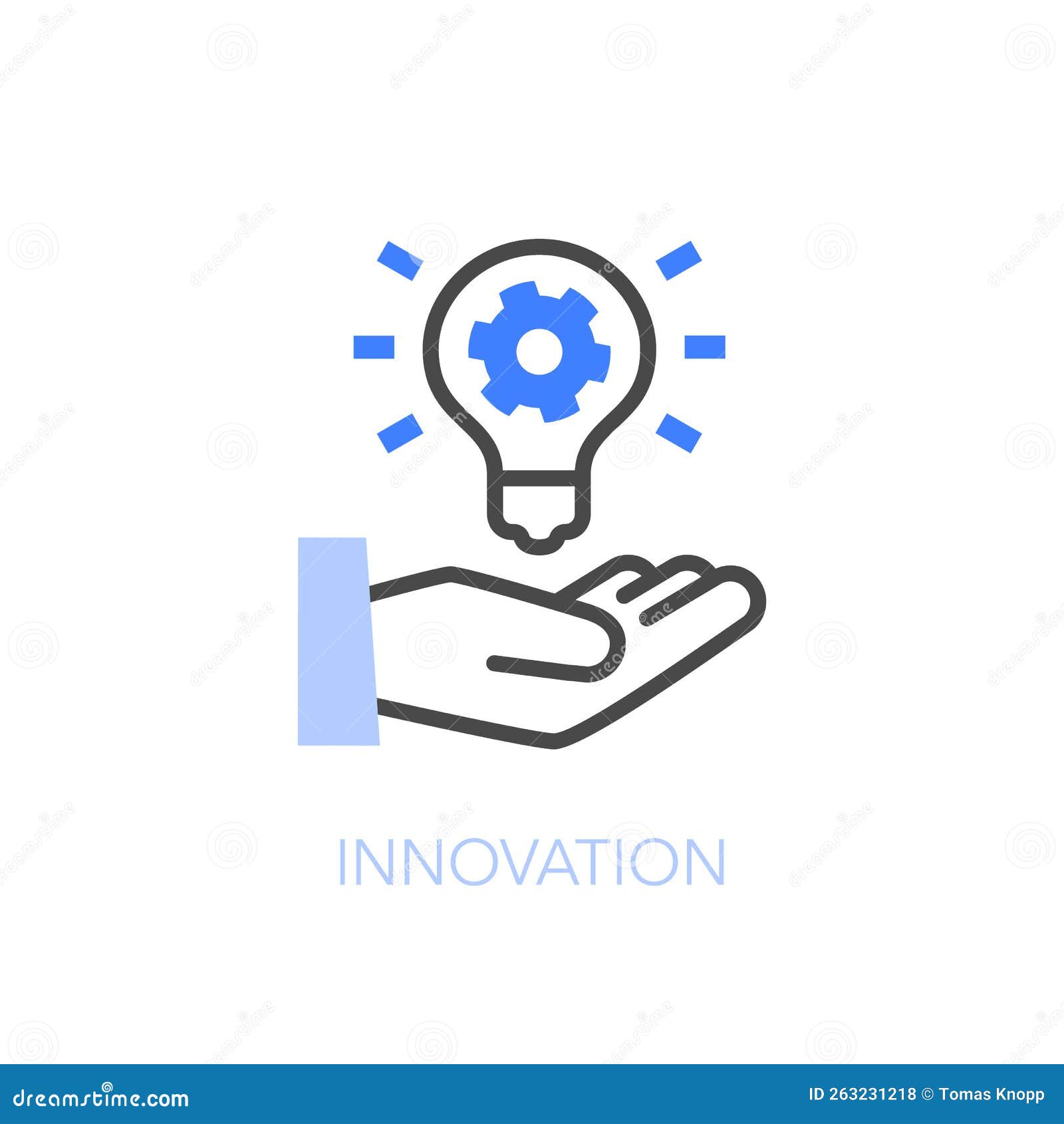 Simple Visualised Innovation Icon Symbol Stock Vector - Illustration of ...