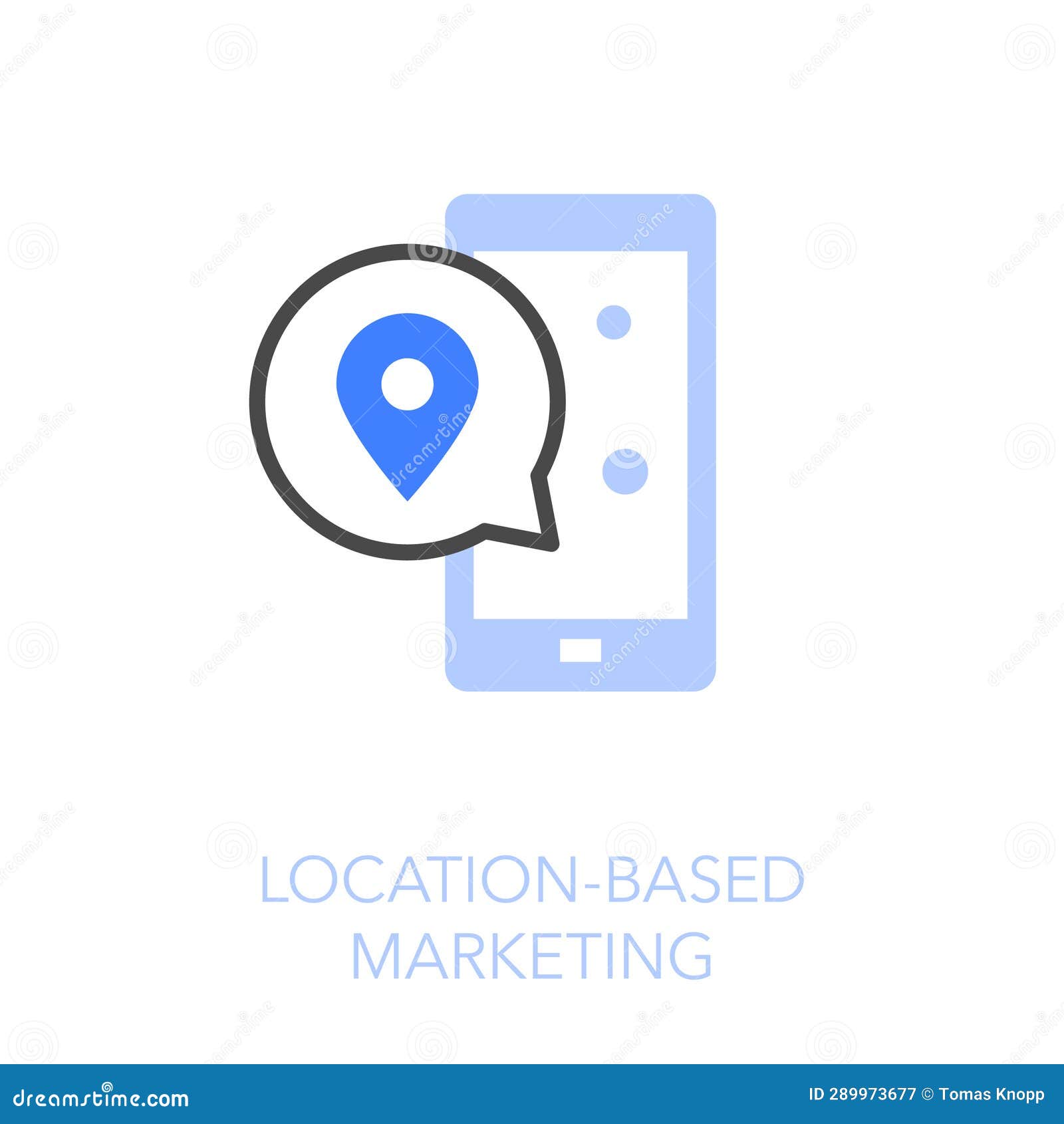 Simple Visualised Location Based Marketing Icon Symbol Stock ...