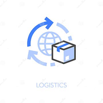 Simple Visualised Logistics Icon Symbol Stock Vector - Illustration of ...