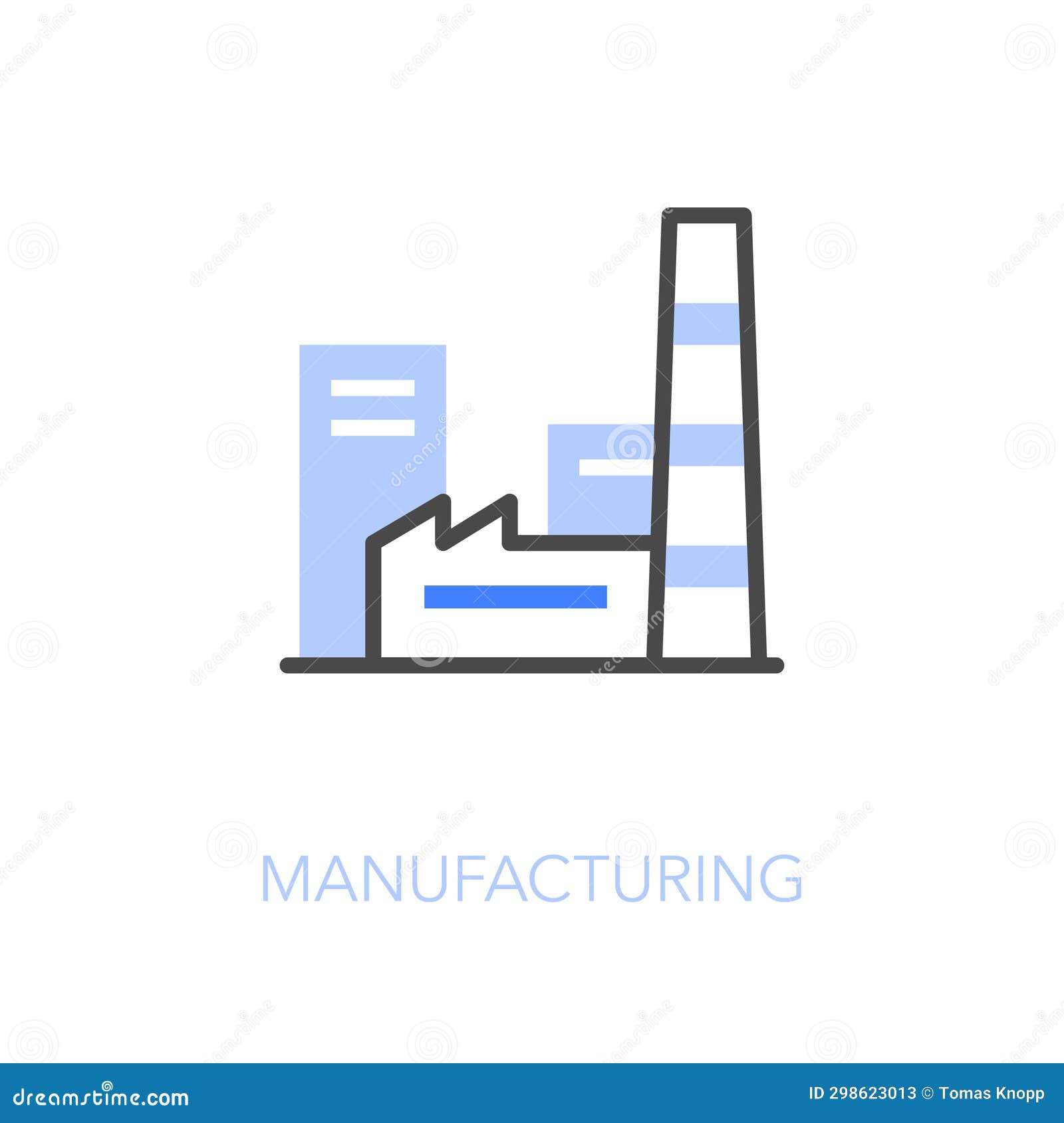 Simple Visualised Manufacturing Icon Symbol Stock Illustration ...