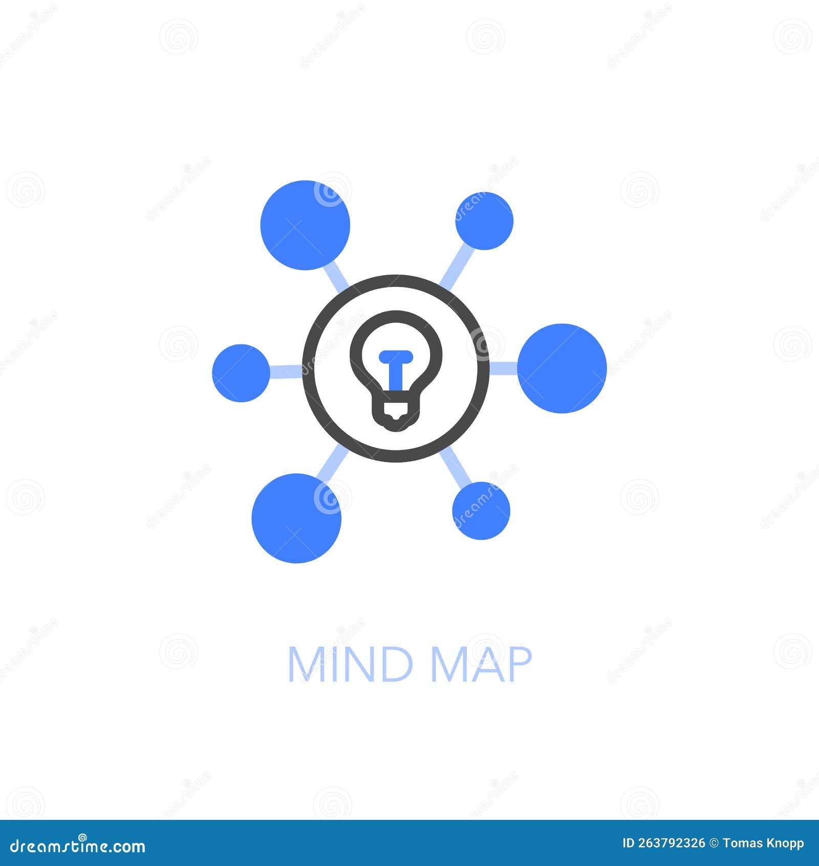 Simple Visualised Mind Map Icon Symbol Stock Illustration ...