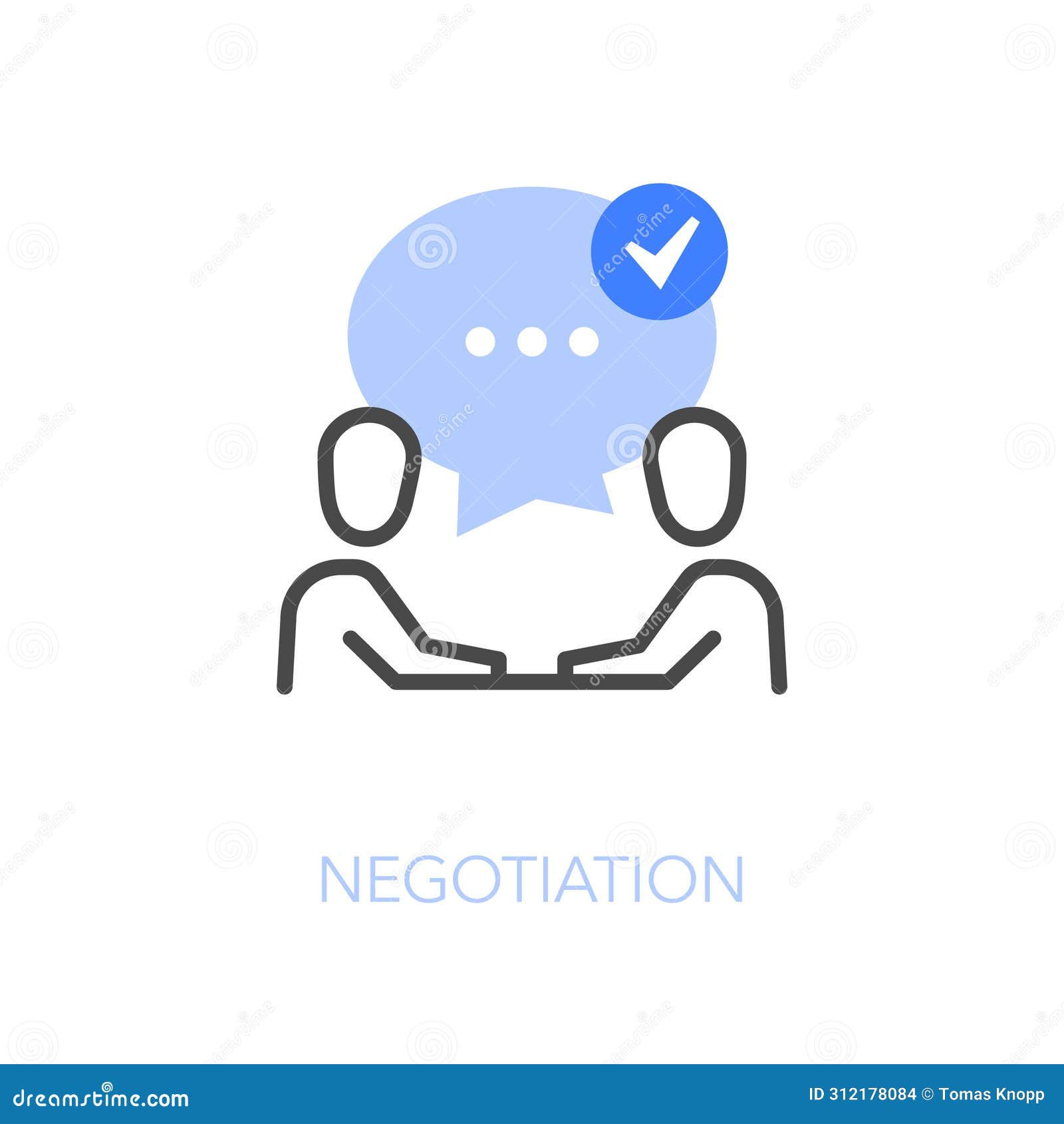 Simple Visualised Negotiation Icon Symbol Stock Vector - Illustration ...