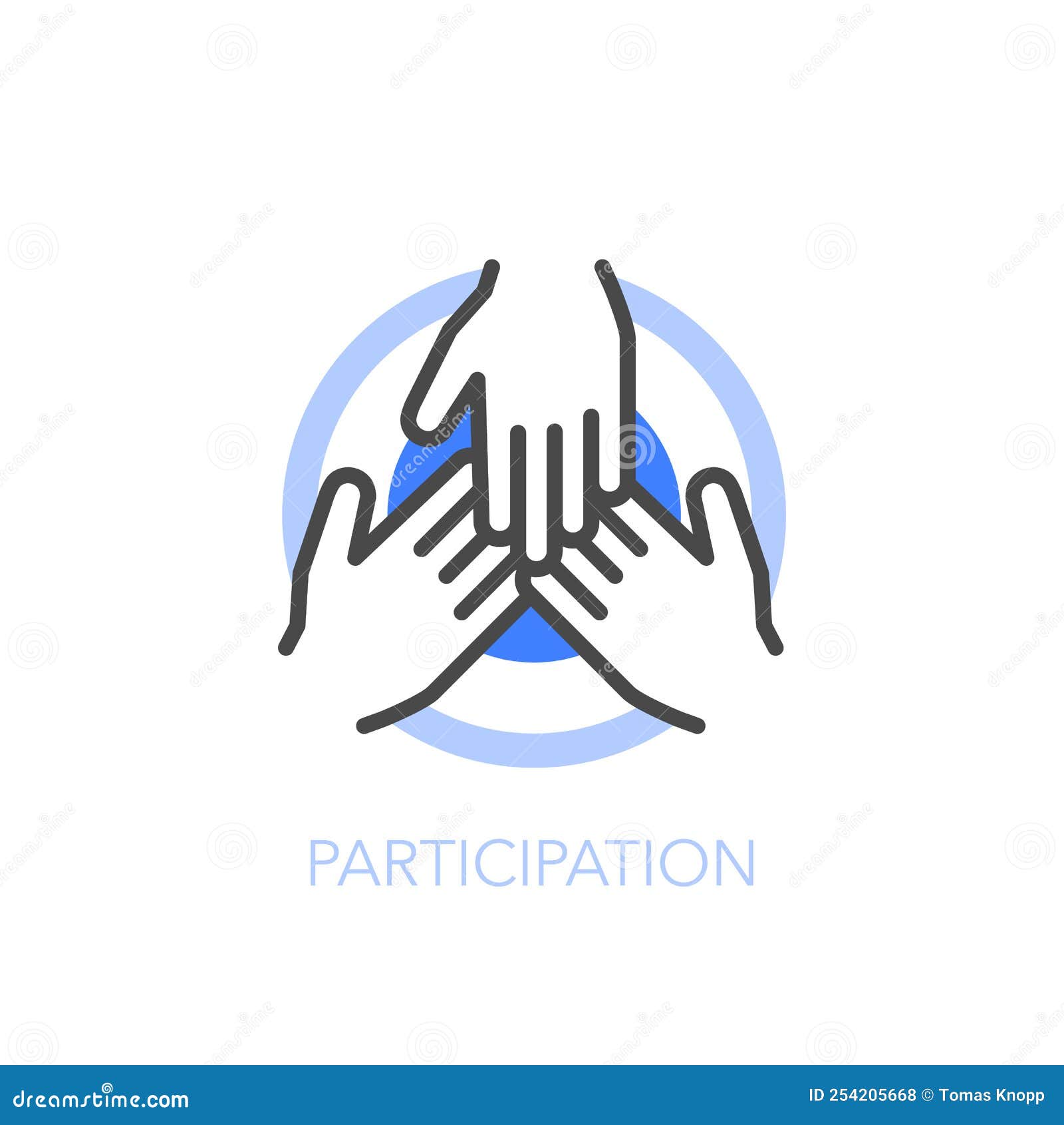 Simple Visualised Participation Icon Symbol Stock Vector - Illustration ...