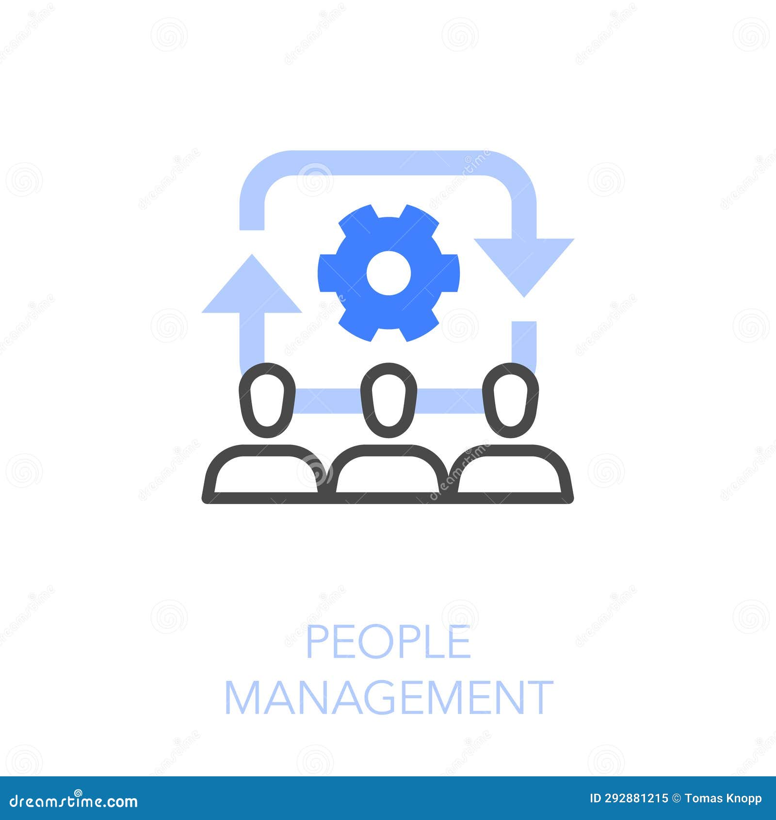 Simple Visualised People Management Icon Symbol Stock Illustration ...