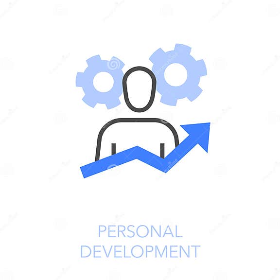 Simple Visualised Personal Development Icon Symbol Stock Vector ...
