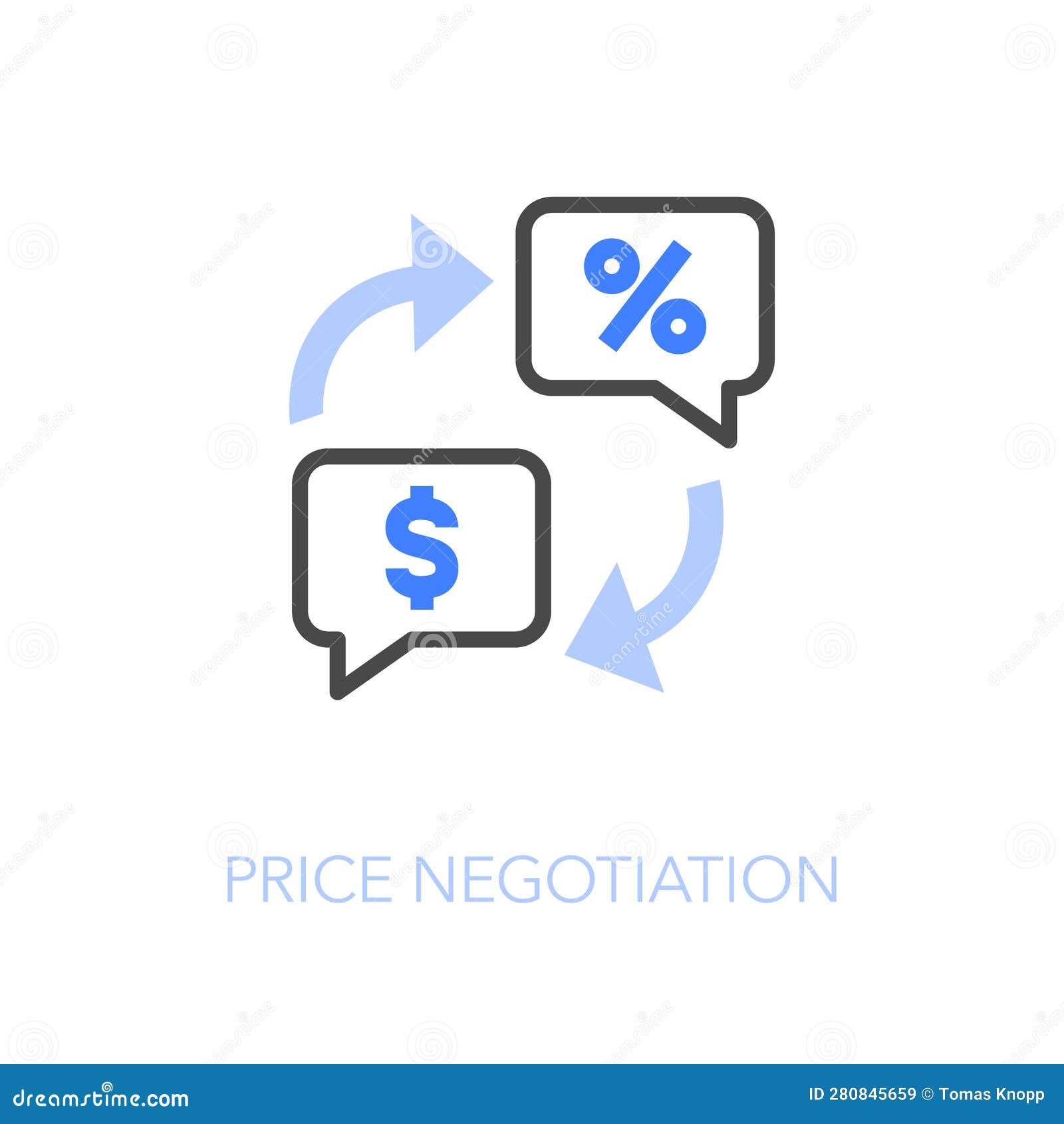 Simple Visualised Price Negotiation Icon Symbol Stock Vector ...