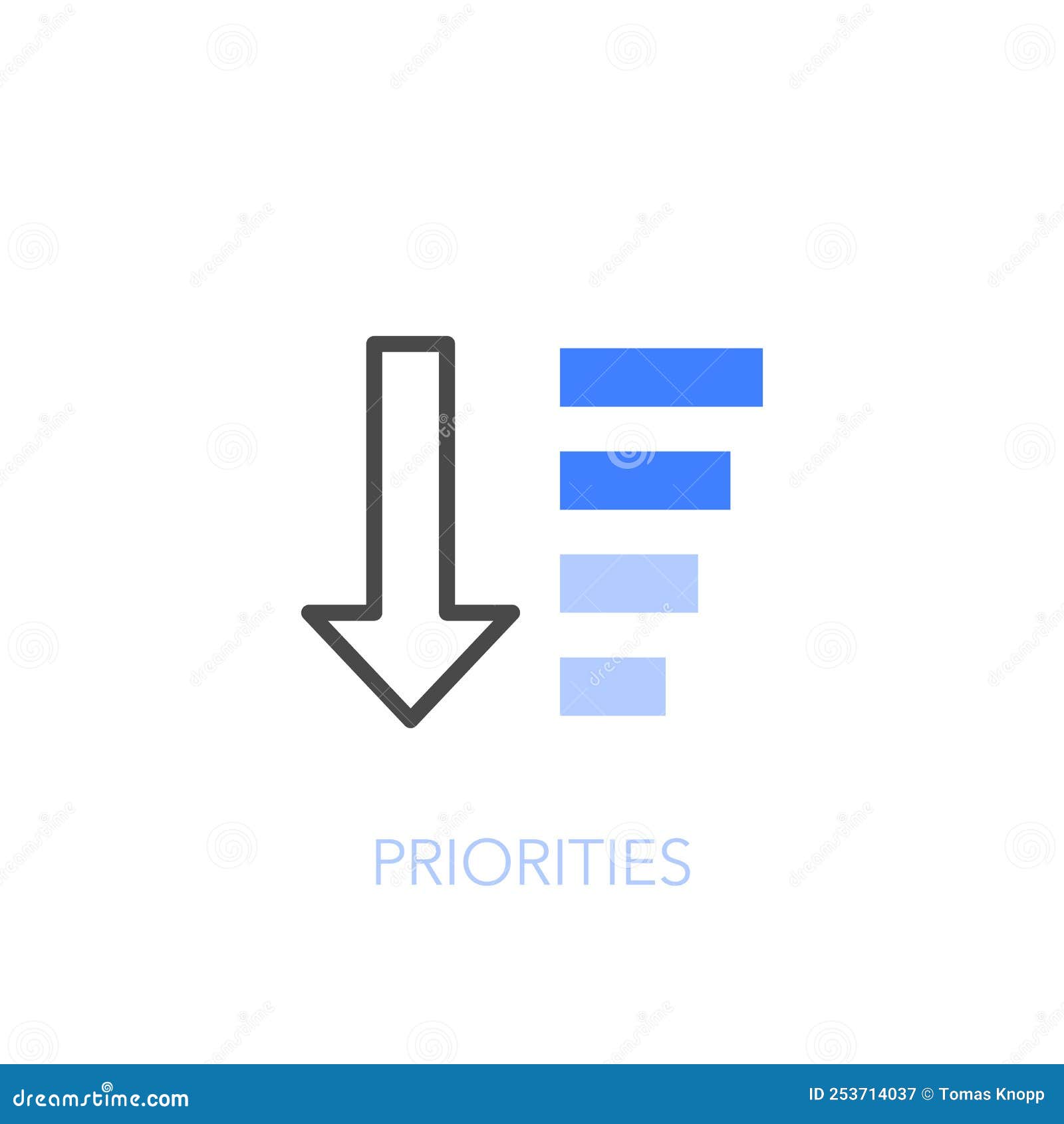 Simple Visualised Priorities Icon Symbol Stock Vector - Illustration of ...