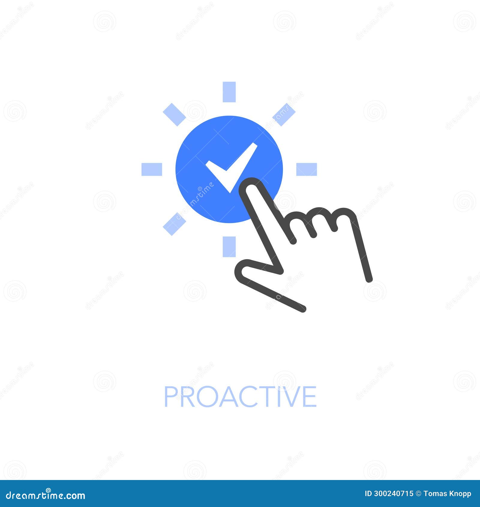 Simple Visualised Proactive Icon Symbol Cartoon Vector | CartoonDealer ...