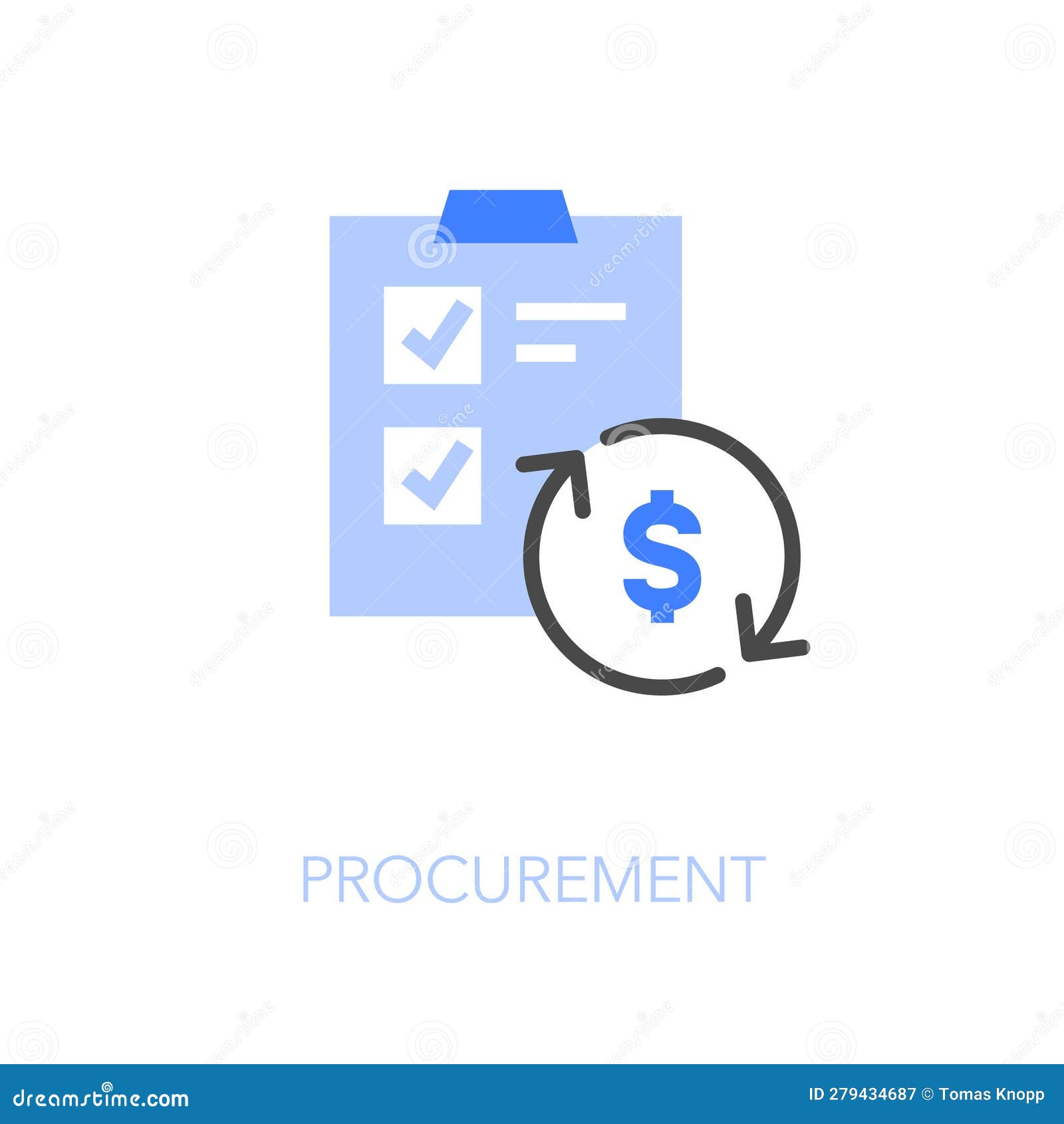 Simple Visualised Procurement Icon Symbol Stock Illustration ...