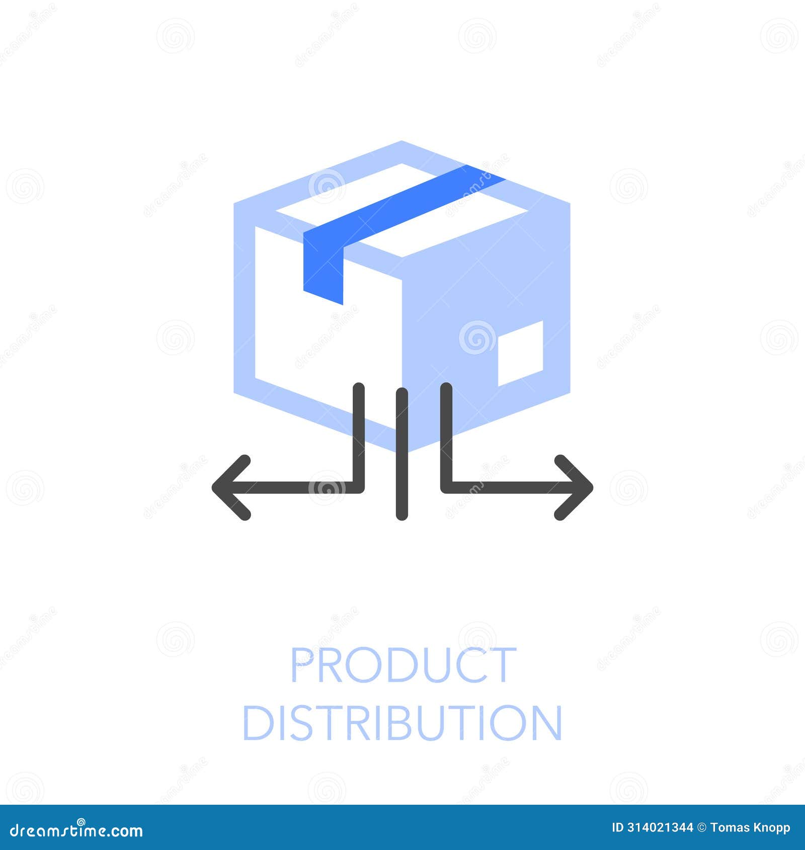 Simple Visualised Product Distribution Icon Symbol Stock Vector ...
