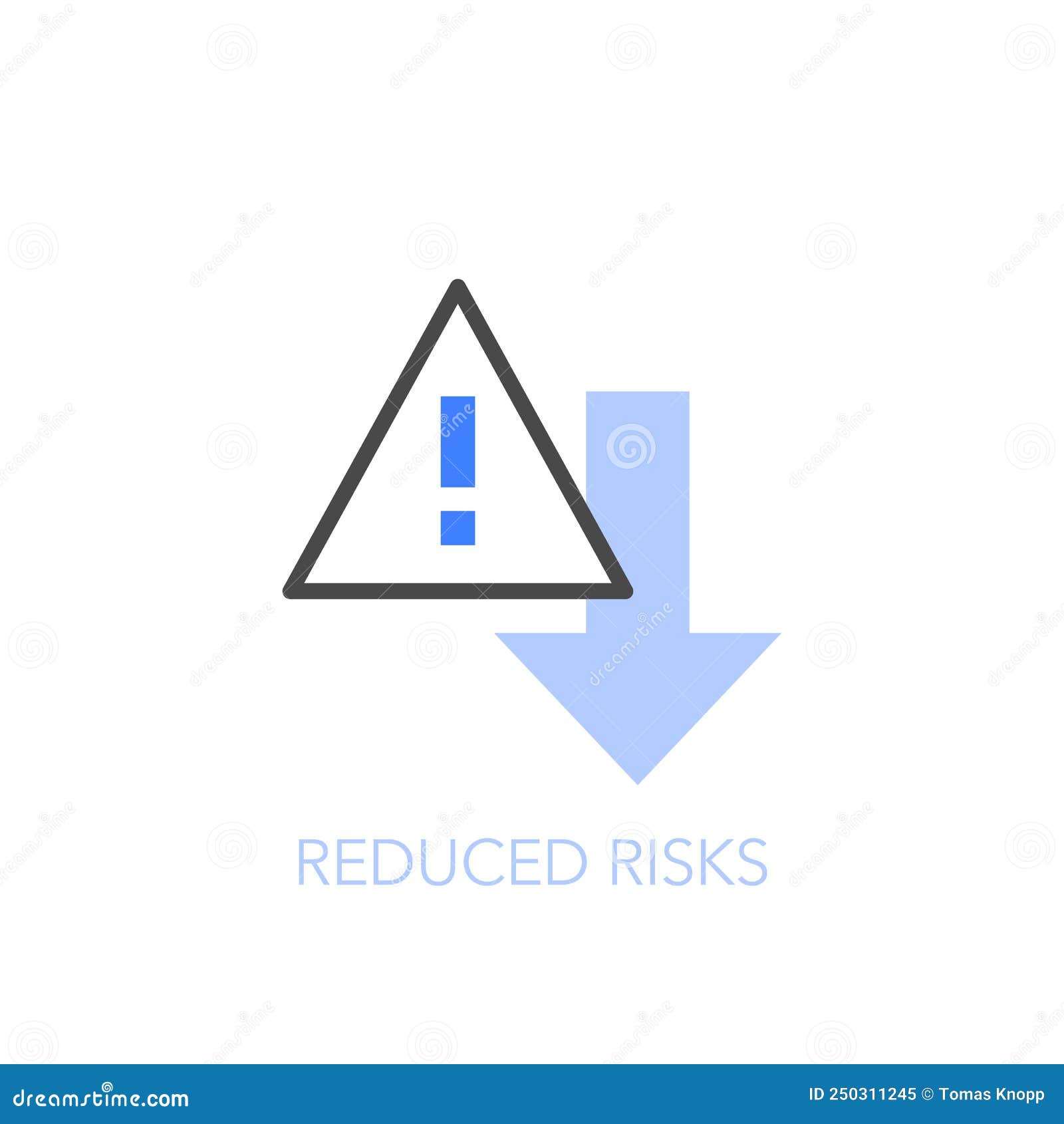 Simple Visualised Reduced Risks Symbol Stock Vector - Illustration of ...