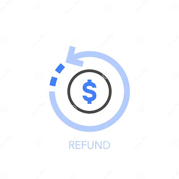 Simple Visualised Refund Symbol Stock Vector - Illustration of discount ...