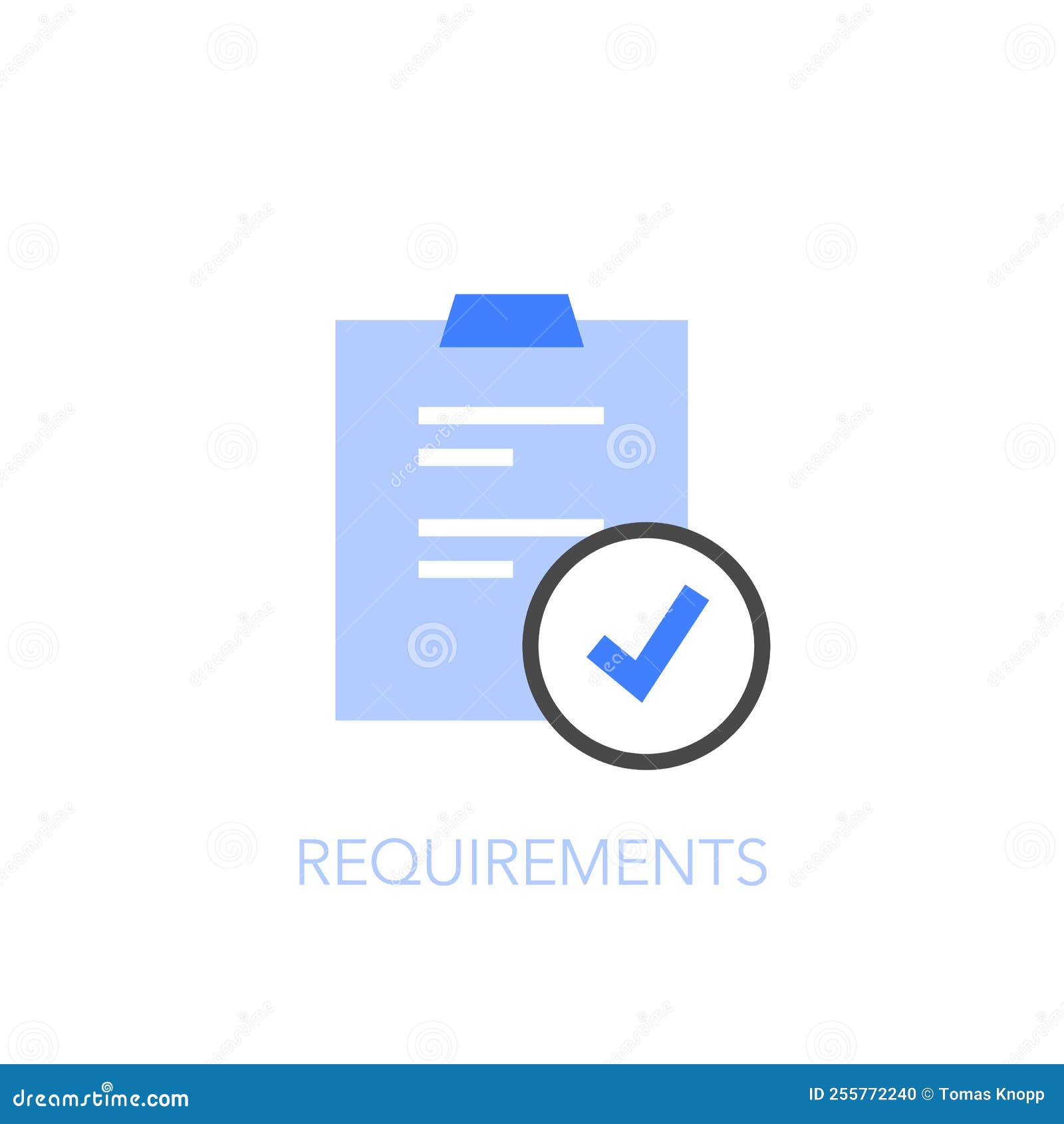 Simple Visualised Requirements Icon Symbol Stock Vector - Illustration ...