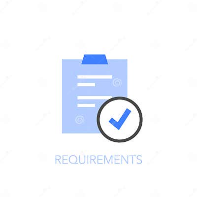Simple Visualised Requirements Icon Symbol Stock Vector - Illustration ...